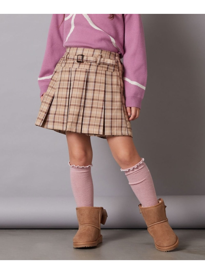 【楽天市場】【SALE／30%OFF】[100-130]ベルト付きプリーツスカパン a.v.v アー・ヴェ・ヴェ パンツ その他のパンツ ブラック ブルー ベージュ【RBA_E ...