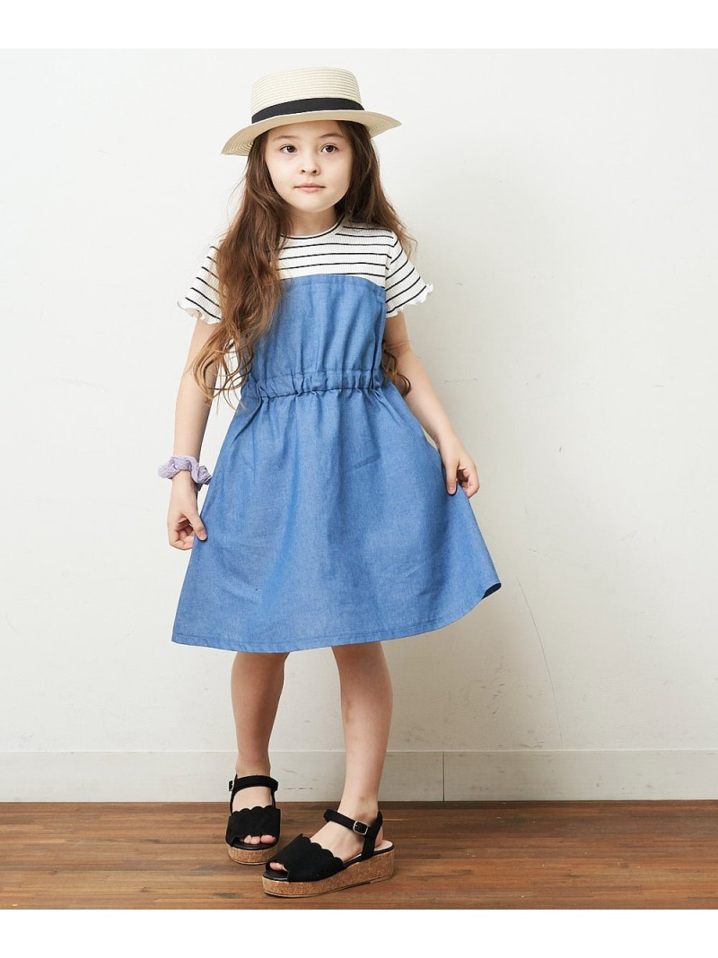 【楽天市場】【SALE／50%OFF】[100-130]ボーダードッキングワンピース a.v.v アー・ヴェ・ヴェ ワンピース・ドレス ワンピース グリーン ブルー ベージュ【RBA_E ...