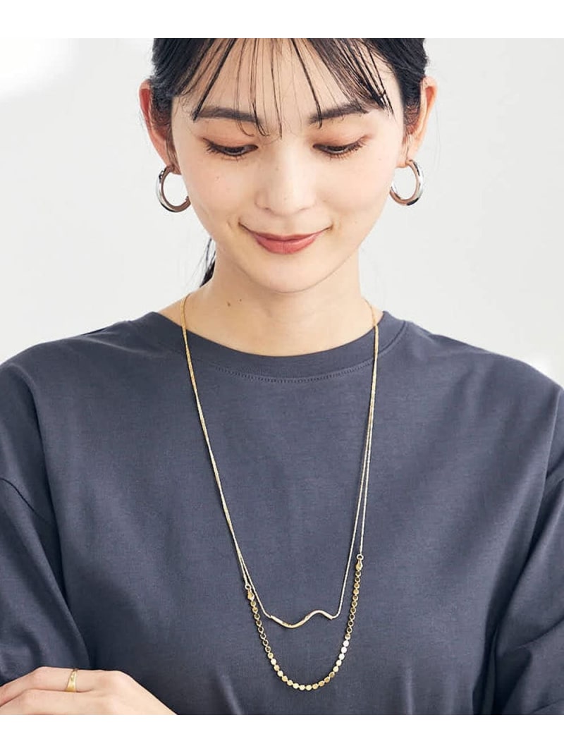 【楽天市場】プレートコンビロングネックレス a.v.v アー・ヴェ・ヴェ アクセサリー・腕時計 ネックレス ゴールド シルバー[Rakuten Fashion]：a.v.v