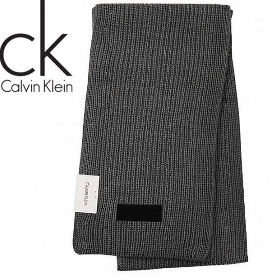 【楽天市場】Calvin Klein カルバンクライン マフラー MUFFLER 1CK3503-ROCK HTHR グレー 送料無料 ...