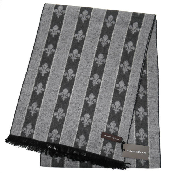 【楽天市場】パトリックコックス マフラー PATRICK COX シルク100％ ギフト プレゼント PC-1001 GRAY 521973：カウフル 楽天市場店