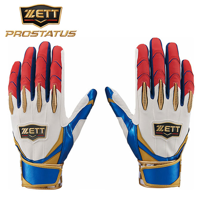 【楽天市場】[刺繍可]【即日発送】【メール便送料無料(追跡可能)】★限定プロモデル★【 ゼット ZETT 】【手袋 グローブ】野球 バッティンググローブ(両手用) PROSTATUS(プロ ...