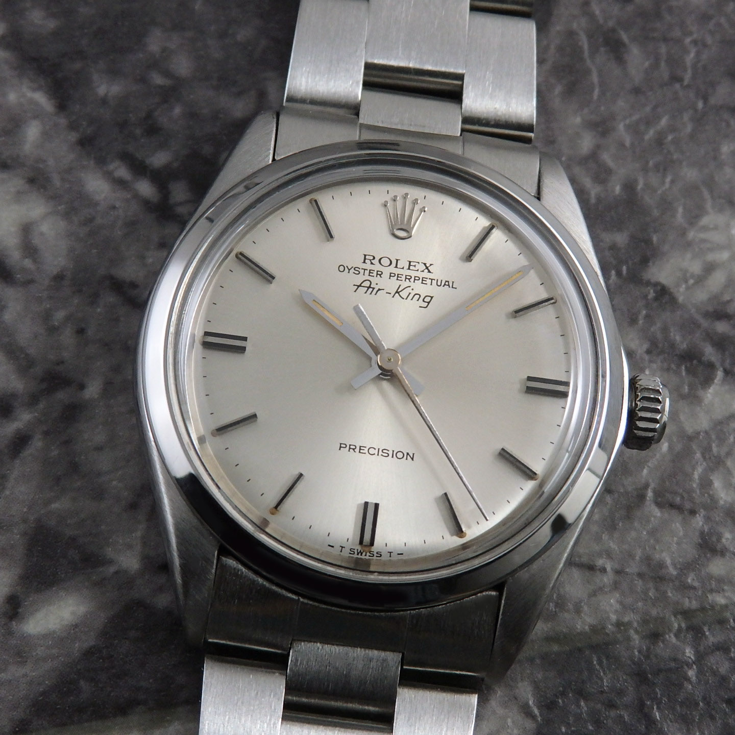 【楽天市場】ロレックス エアキング アンティーク ヴィンテージ Ref.5500 1974年 Cal.1520 自動巻 純正ハードブレス ...