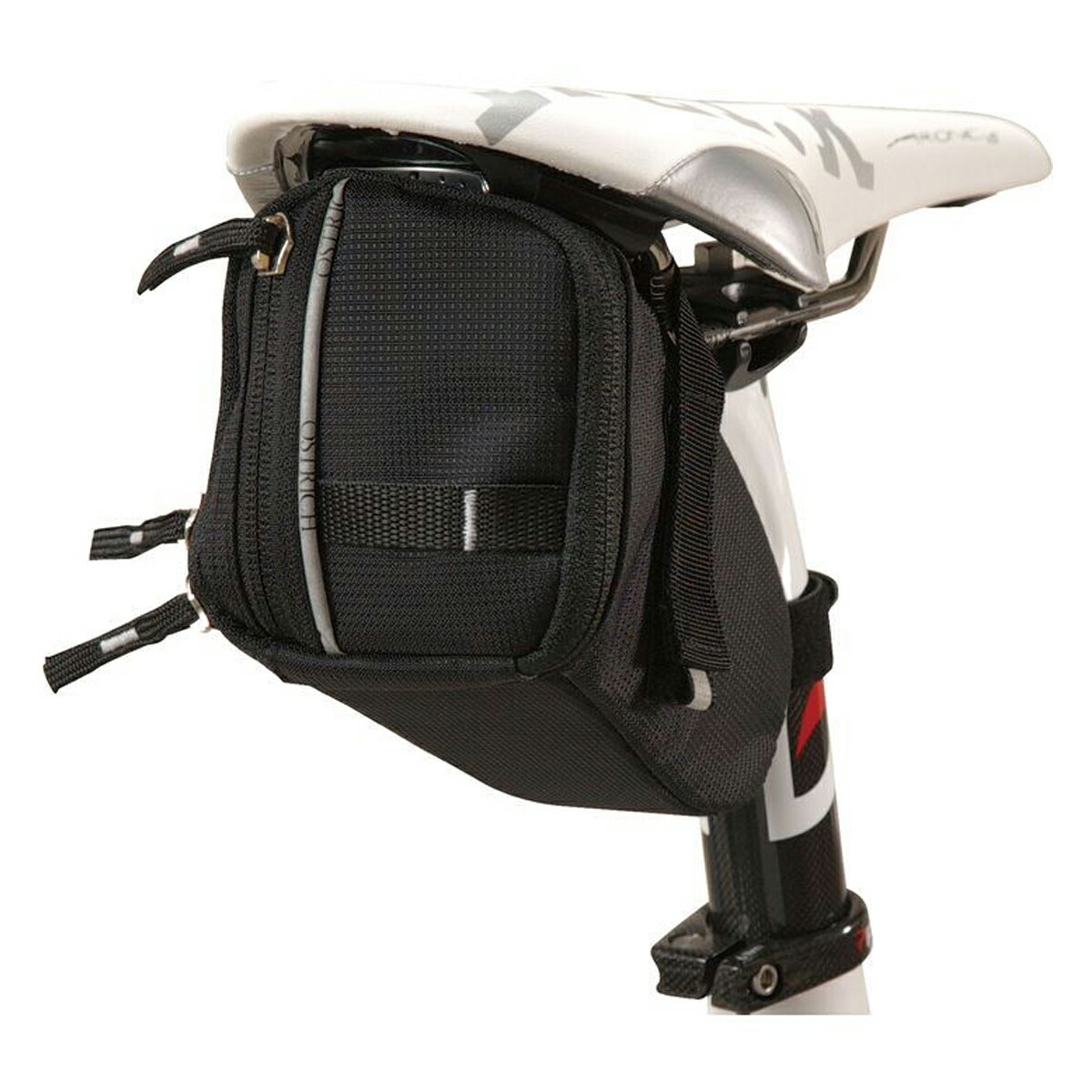 【楽天市場】オーストリッチ SP-505 サドルバッグ 野口商会 自転車 サドル バッグ ブラック ネイビーブルー グレー レッド 4カラー ...