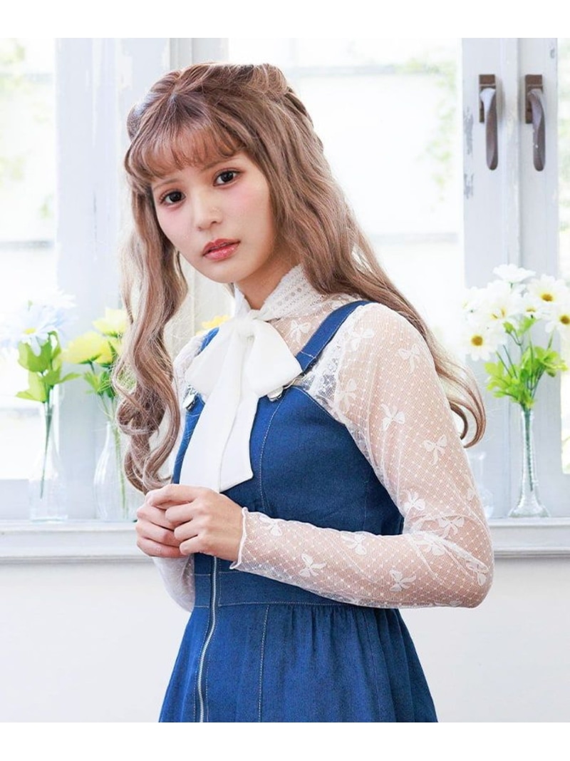 【楽天市場】2WAYリボンチュールPO axes femme POETIQUE アクシーズファム トップス カットソー・Tシャツ ベージュ【送料無料】[Rakuten Fashion ...