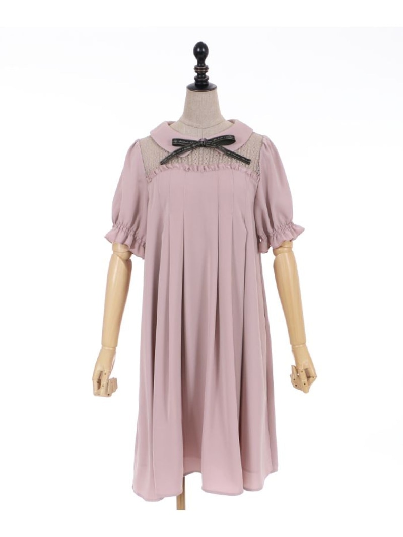 【楽天市場】【SALE／57%OFF】メッセージリボンAラインOP axes femme POETIQUE アクシーズファム ワンピース・ドレス シャツワンピース ブラック グレー ピンク ...