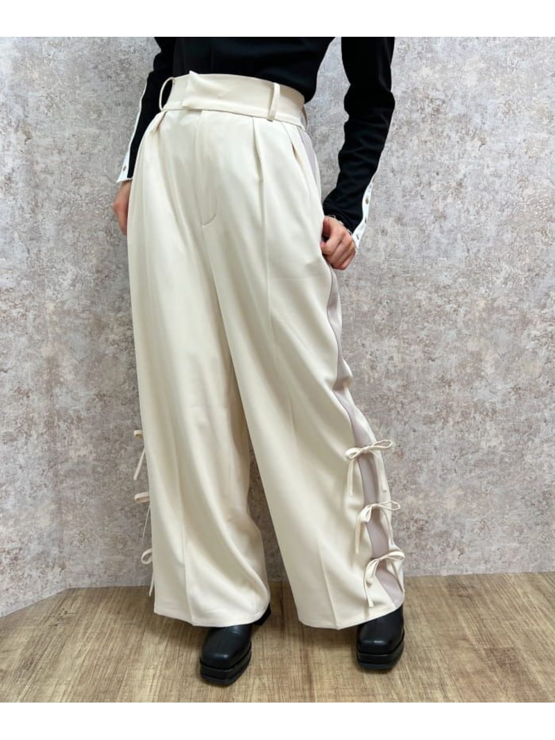 【楽天市場】【SALE／71%OFF】サイドラインパンツ axes femme POETIQUE アクシーズファム パンツ その他のパンツ ブラウン ブラック ホワイト【RBA_E ...