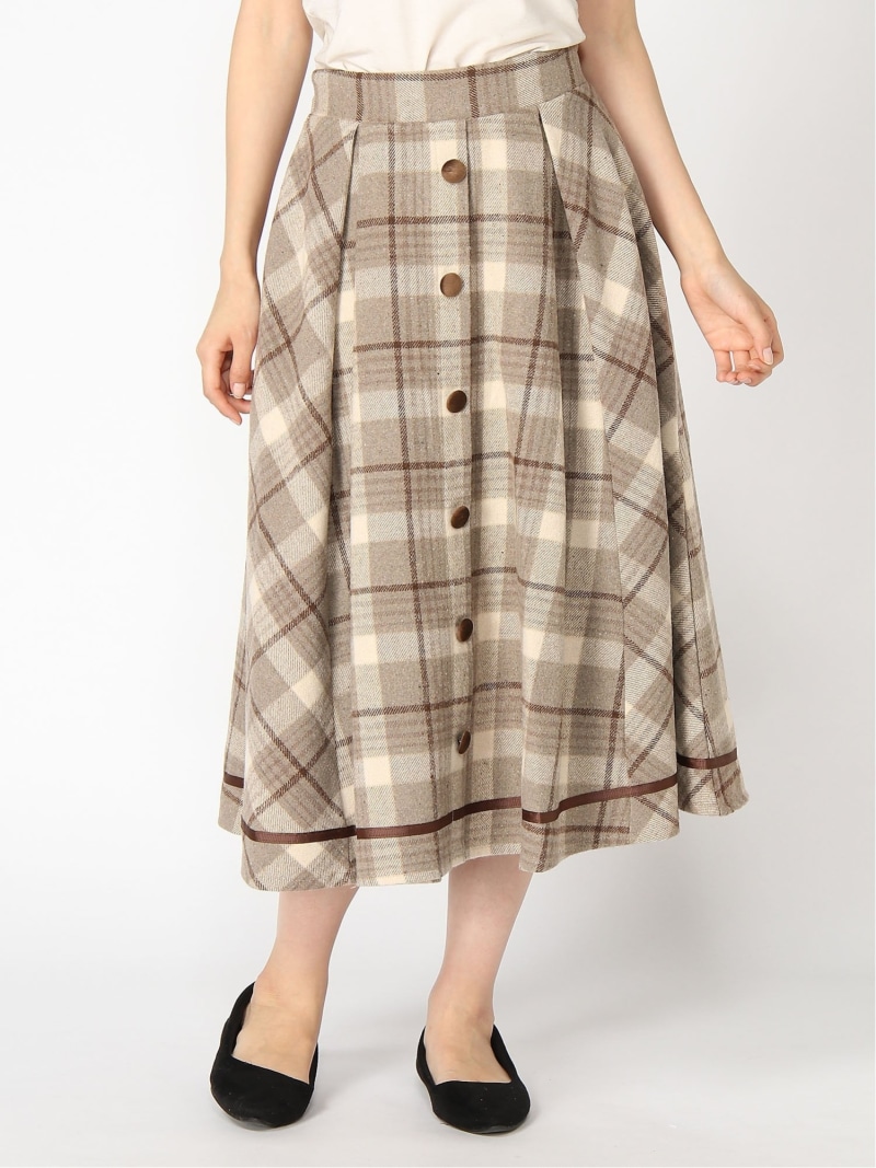 【楽天市場】【SALE／50%OFF】(W)シャギーチェックミディSK axes femme アクシーズファム スカート その他のスカート レッド ベージュ ブラック【RBA_E ...
