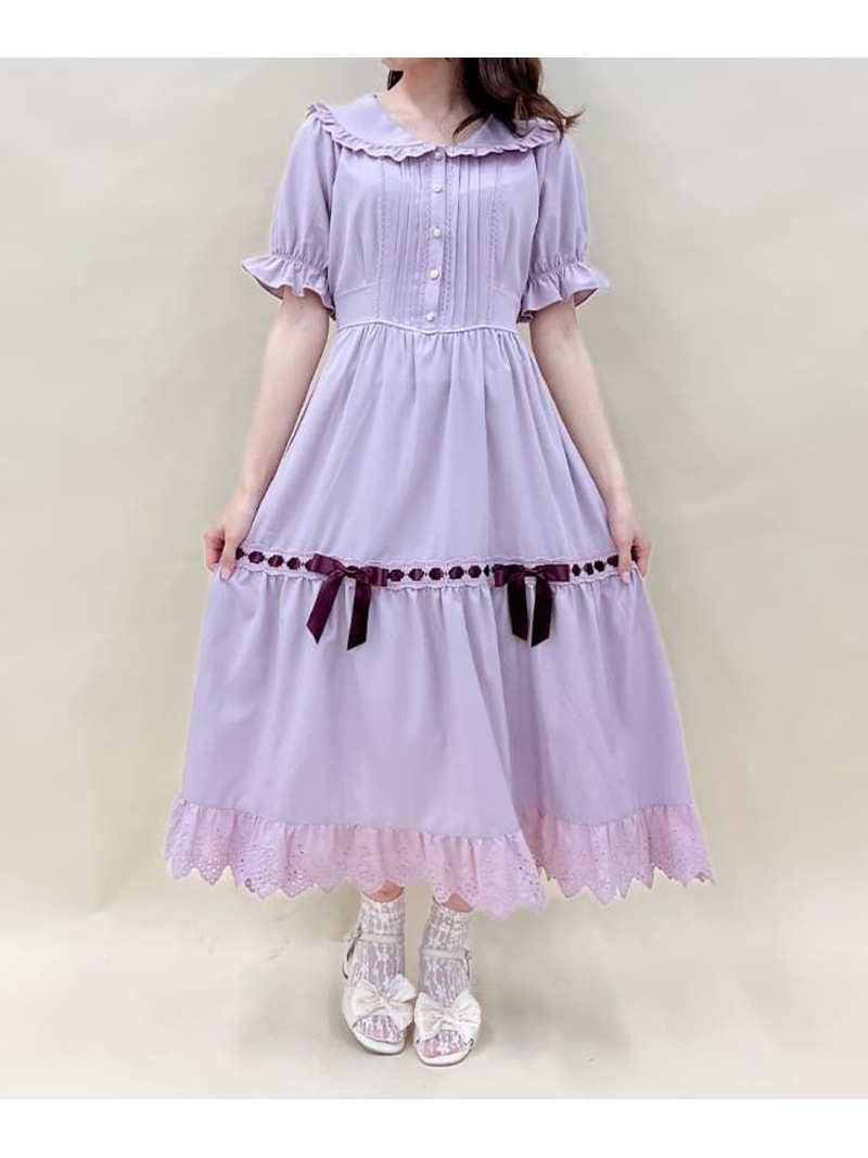 【楽天市場】【SALE／44%OFF】コットンレースデザインワンピース axes femme POETIQUE アクシーズファム ワンピース・ドレス ワンピース ホワイト ピンク ブラック ...