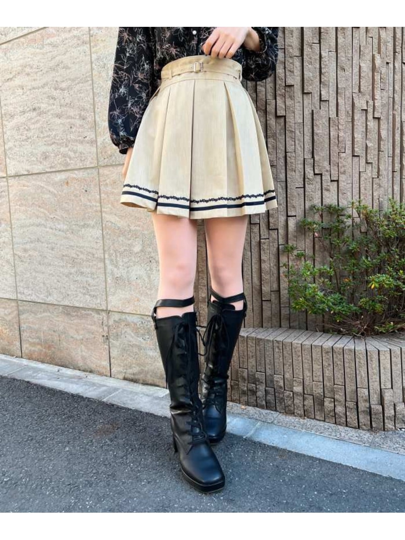 【楽天市場】【SALE／33%OFF】ボックスプリーツミニスカート axes femme POETIQUE アクシーズファム スカート その他のスカート ブラック イエロー ネイビー【RBA ...