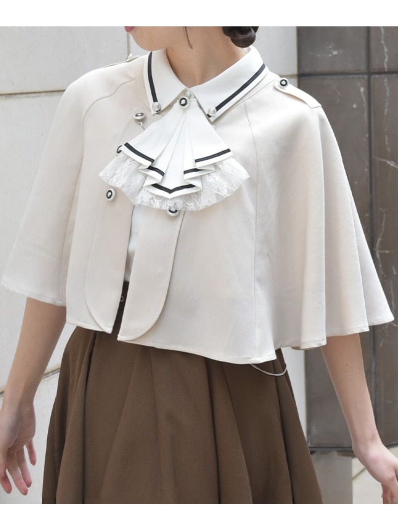 【楽天市場】チェーン付ダブルバラ釦ケープ axes femme アクシーズファム トップス ベスト・ジレ ベージュ【送料無料】[Rakuten Fashion]：axes femme