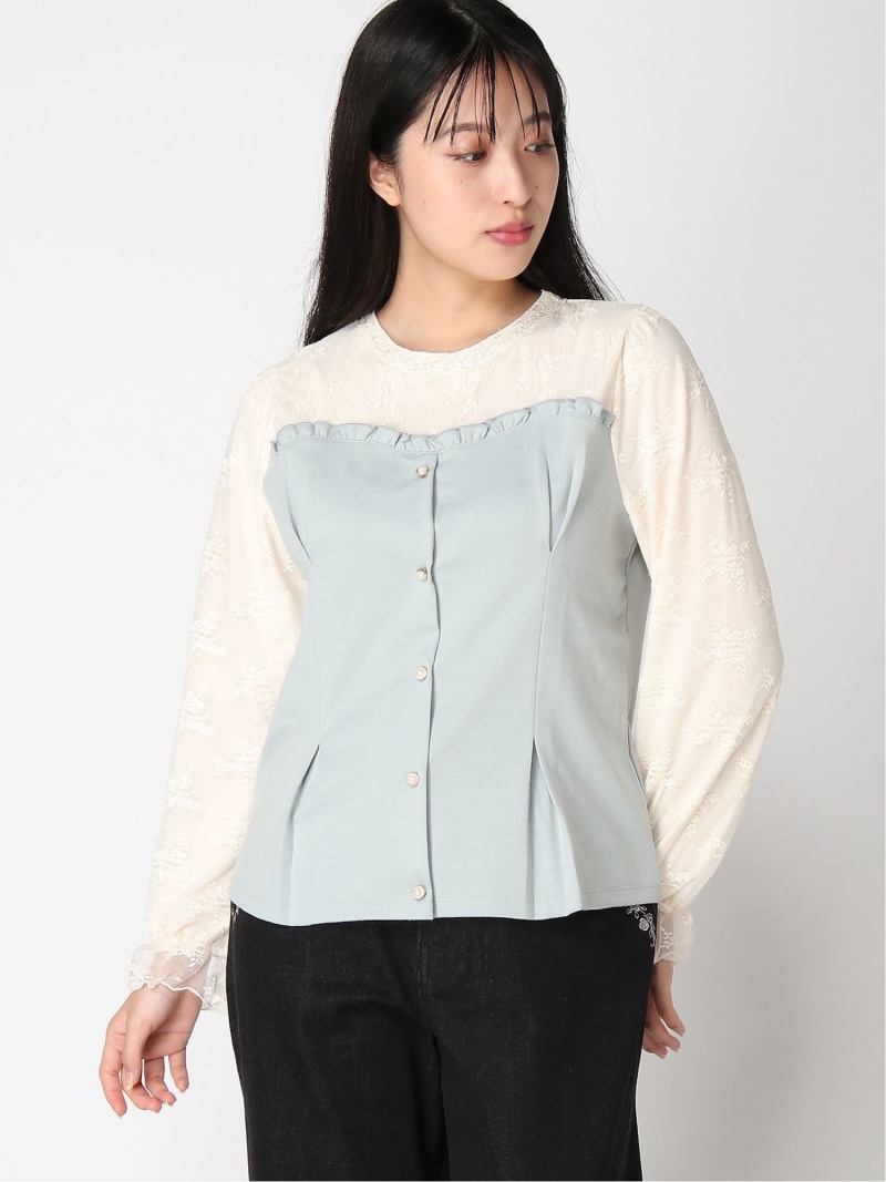 【楽天市場】【SALE／57%OFF】(W)ビスチェ切替レースPO axes femme アクシーズファム トップス その他のトップス ブルー ブラック ホワイト【RBA_E】[Rakuten ...