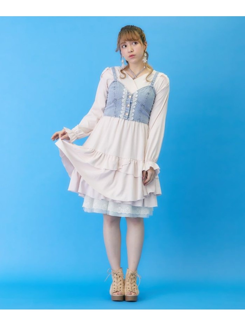 【楽天市場】【SALE／75%OFF】イレヘムフリルチュニック axes femme アクシーズファム ワンピース・ドレス チュニック ホワイト ブラック ピンク【RBA_E】[Rakuten ...