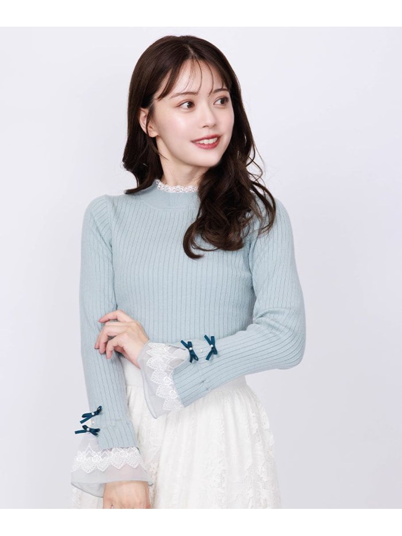 【楽天市場】【SALE／33%OFF】リボンデザインラメニットプルオーバー axes femme アクシーズファム トップス ニット グリーン ベージュ ホワイト【RBA_E】[Rakuten ...