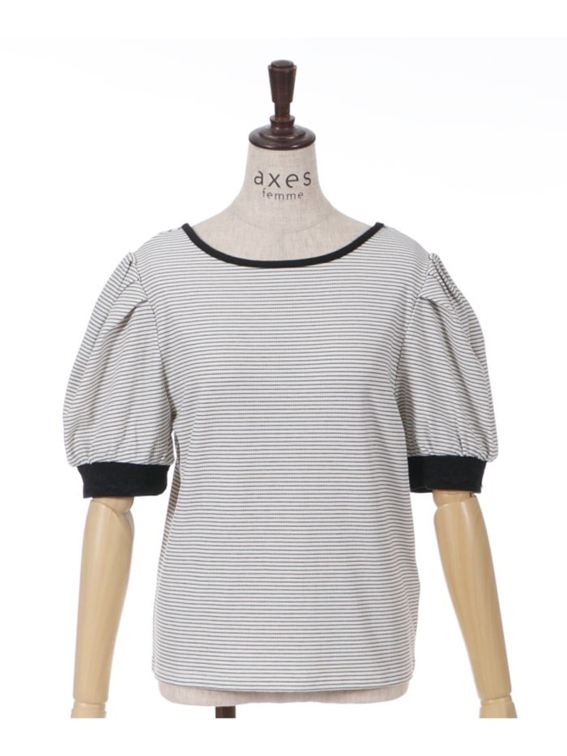 【楽天市場】【SALE／73%OFF】2WAYボーダーリブPO axes femme アクシーズファム トップス カットソー・Tシャツ ホワイト ネイビー ブラック【RBA_E ...