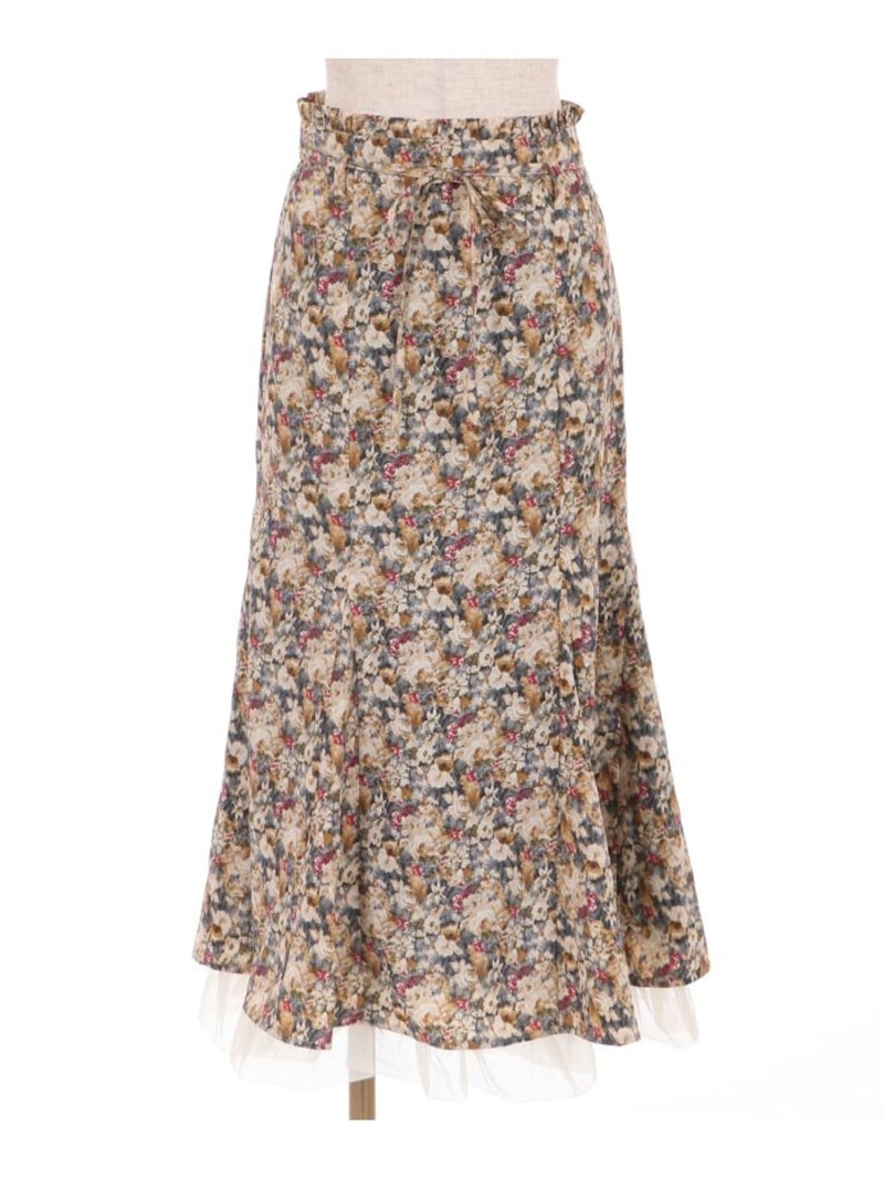 【楽天市場】【SALE／50%OFF】花柄マーメイドフレアSK axes femme アクシーズファム スカート ロング・マキシスカート ブルー グリーン【RBA_E】[Rakuten ...