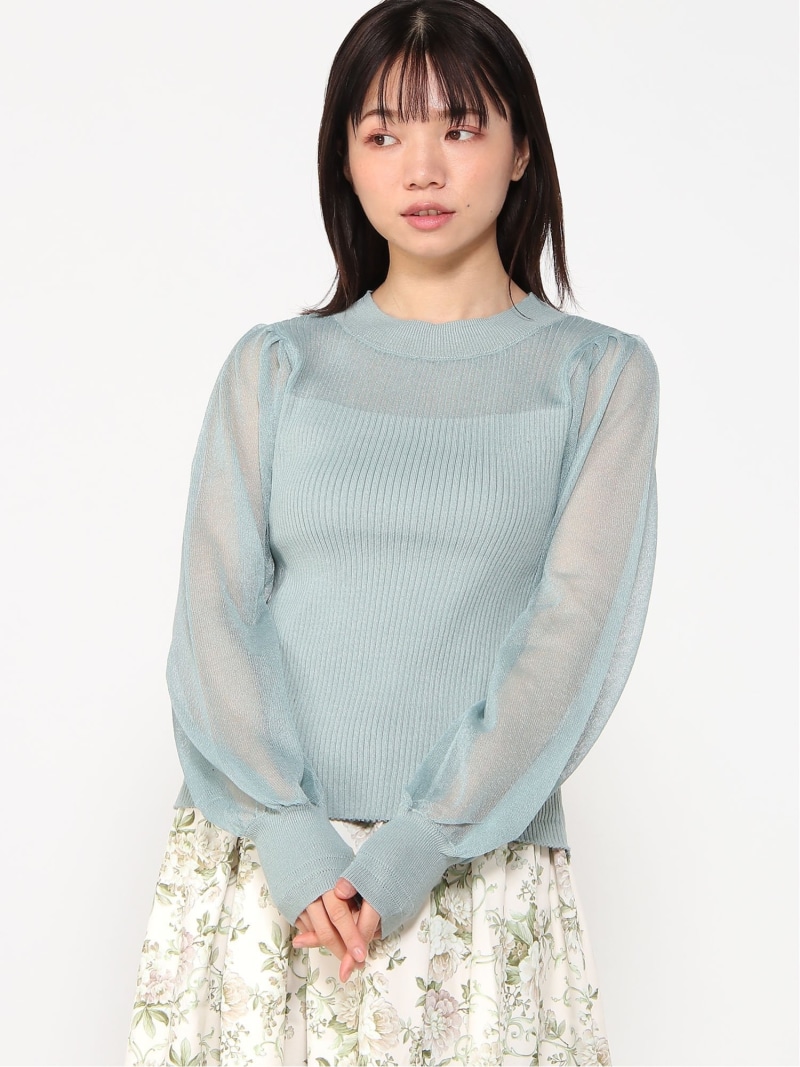 【楽天市場】【SALE／71%OFF】(W)シアーニットPO axes femme アクシーズファム トップス ニット ベージュ ネイビー グリーン【RBA_E】[Rakuten ...