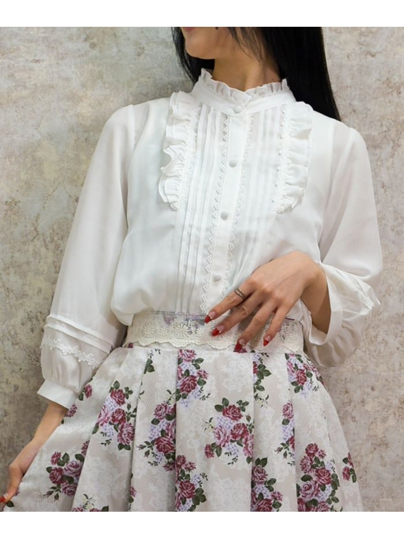 【楽天市場】【SALE／33%OFF】ピンタック七分袖ブラウス axes femme アクシーズファム トップス シャツ・ブラウス ホワイト ブラック【RBA_E】[Rakuten ...