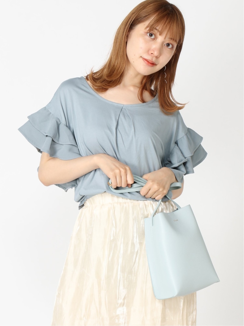 【楽天市場】【SALE／71%OFF】(W)素材切替フリルPO axes femme アクシーズファム トップス シャツ・ブラウス ブルー ブラック ブラウン【RBA_E】[Rakuten ...