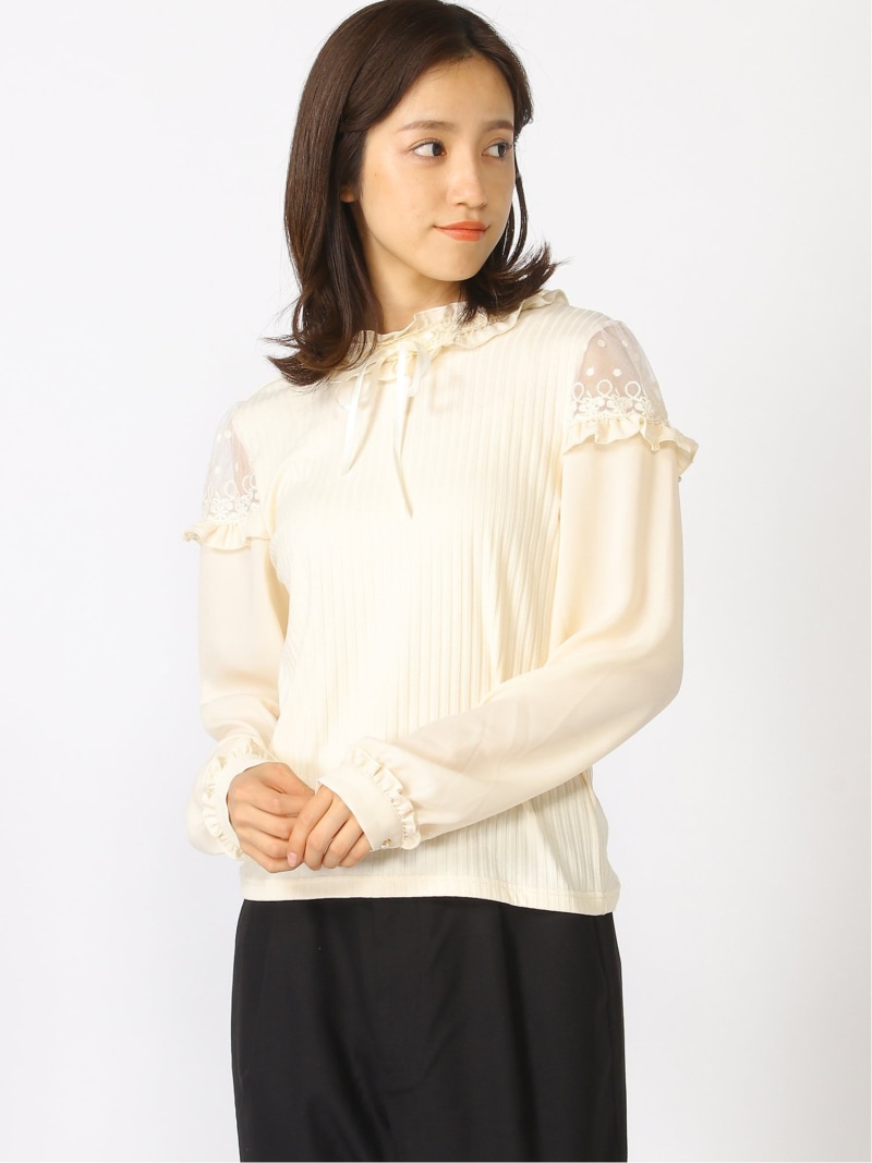【楽天市場】【SALE／74%OFF】(W)肩レースデザインカットPO axes femme アクシーズファム トップス カットソー・Tシャツ ベージュ ピンク ブラック【RBA_E ...