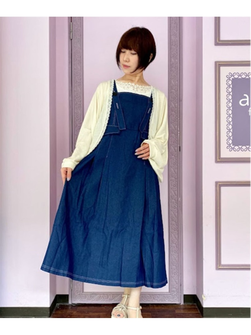 【楽天市場】【SALE／33%OFF】デニムタックジャンスカ axes femme アクシーズファム ワンピース・ドレス ワンピース ブラック ブルー【RBA_E】[Rakuten ...