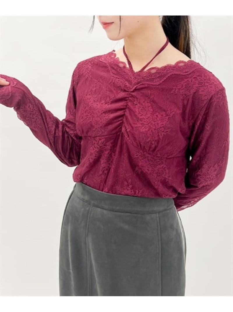 【楽天市場】【SALE／33%OFF】3WAY総レースインナー axes femme アクシーズファム トップス カットソー・Tシャツ ブラック レッド ホワイト【RBA_E】[Rakuten ...