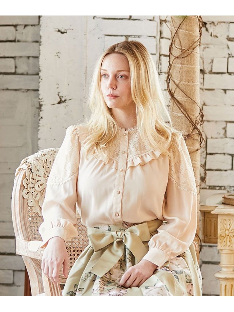 【楽天市場】【SALE／71%OFF】レース切替デザインブラウス axes femme アクシーズファム トップス シャツ・ブラウス ホワイト ブラック【RBA_E】[Rakuten ...