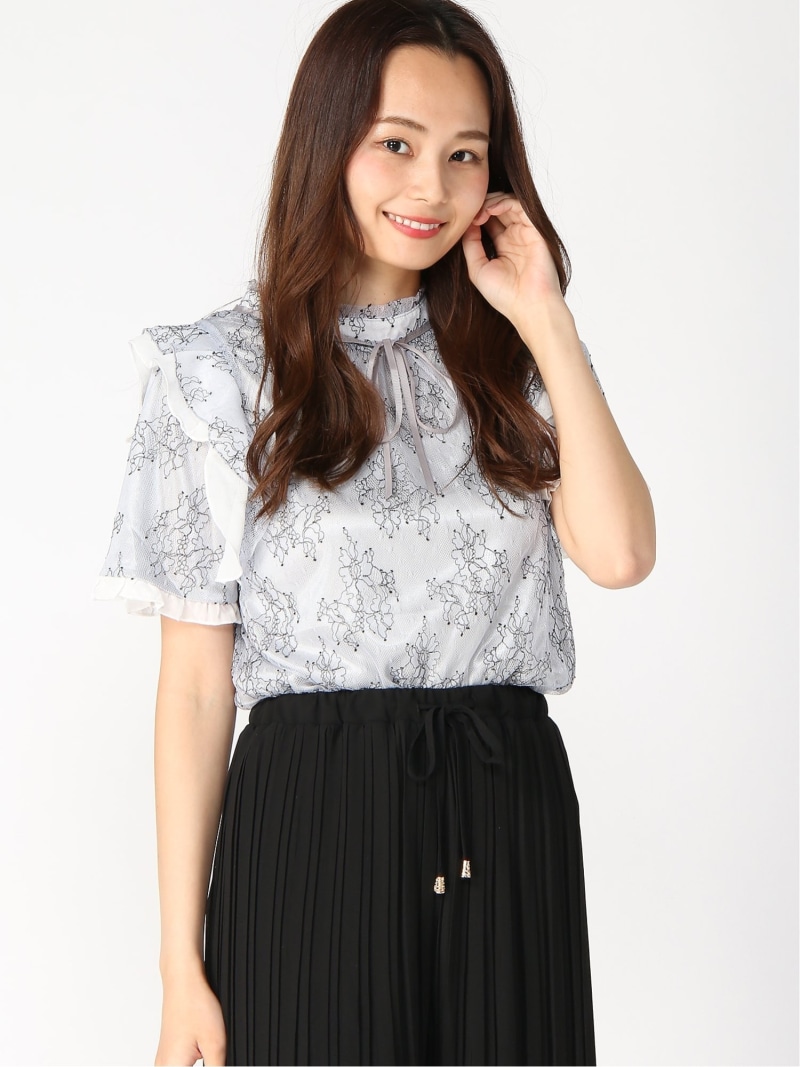 【楽天市場】【SALE／42%OFF】(W)染め分けレースフリルPO axes femme アクシーズファム トップス その他のトップス ホワイト ブラック ブルー【RBA_E ...