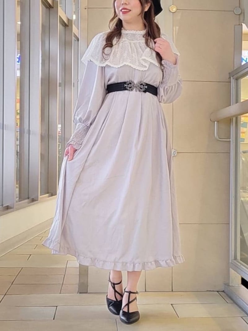 【楽天市場】【SALE／71%OFF】レース襟セットワンピース axes femme アクシーズファム ワンピース・ドレス ワンピース パープル ブラック ピンク【RBA_E】[Rakuten ...