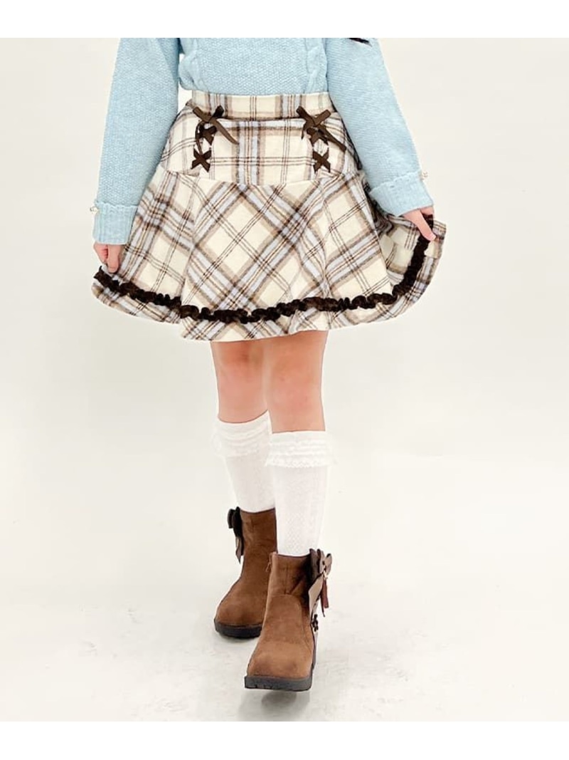 【楽天市場】【SALE／44%OFF】シャギーチェックスカパン axes femme kids アクシーズファム パンツ その他のパンツ グレー ホワイト【RBA_E】[Rakuten ...