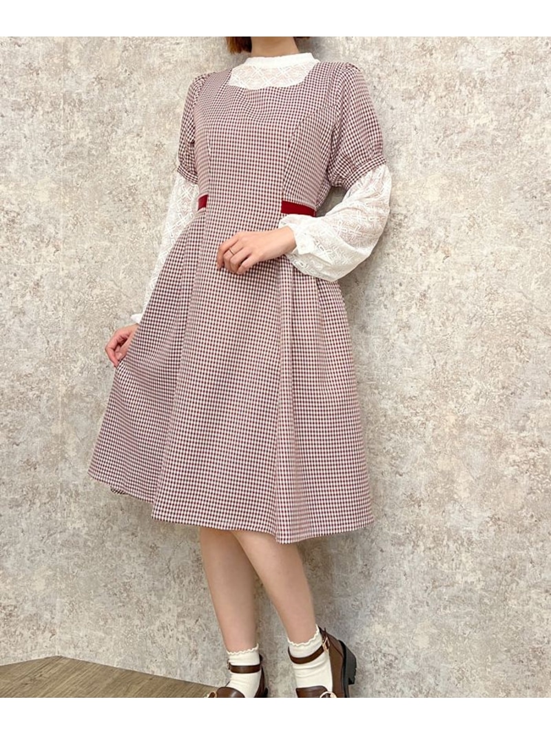 【楽天市場】【SALE／75%OFF】ハートネックギンガムOP axes femme POETIQUE アクシーズファム ワンピース・ドレス ワンピース レッド ブラック ブルー【RBA_E ...