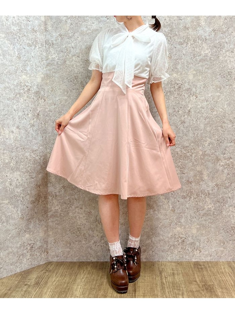 【楽天市場】【SALE／71%OFF】ボウタイドッキングワンピース axes femme POETIQUE アクシーズファム ワンピース・ドレス ワンピース ピンク ブルー ブラック【RBA ...