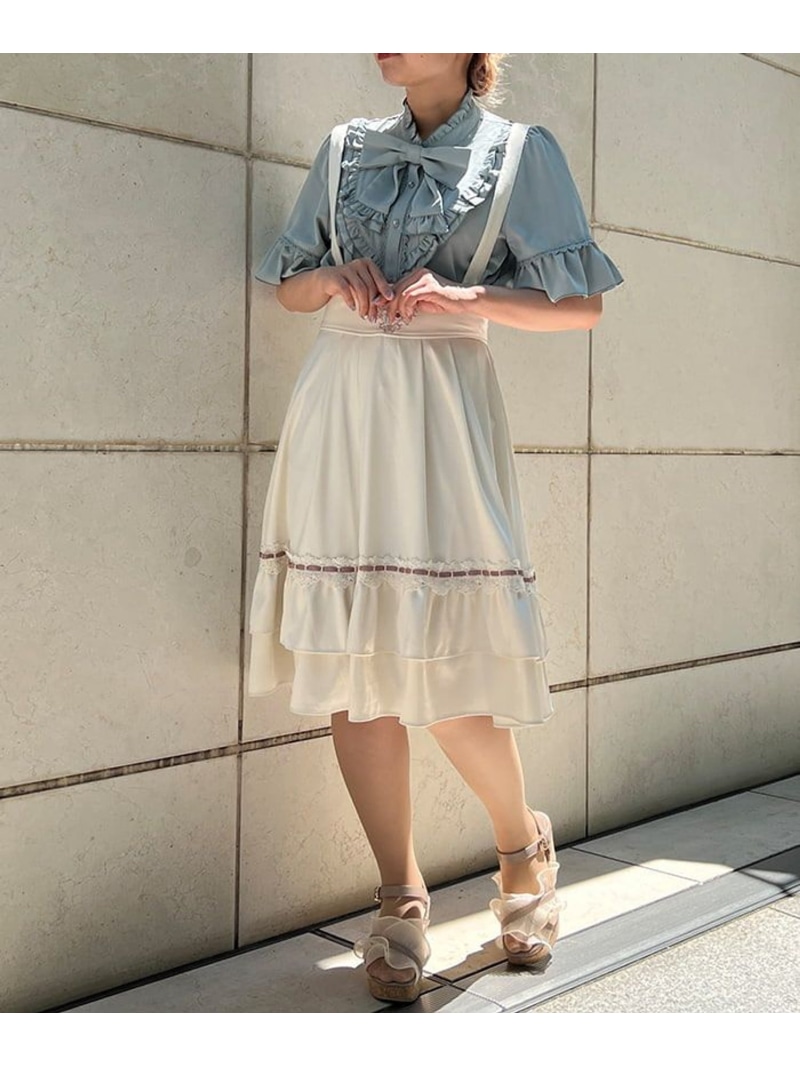 【楽天市場】【SALE／66%OFF】サス付フリルスカート axes femme アクシーズファム スカート ロング・マキシスカート ホワイト グリーン ネイビー【RBA_E】[Rakuten ...