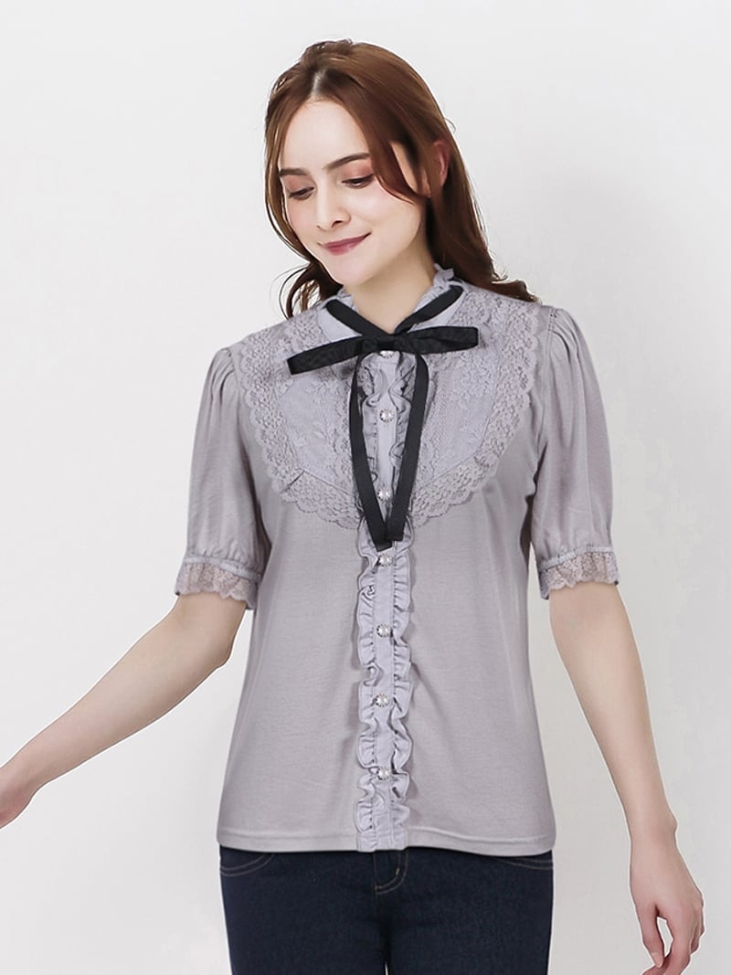 【楽天市場】【SALE／45%OFF】(W)フリルBL風カットPO axes femme アクシーズファム トップス その他のトップス グレー ホワイト ネイビー【RBA_E】[Rakuten ...