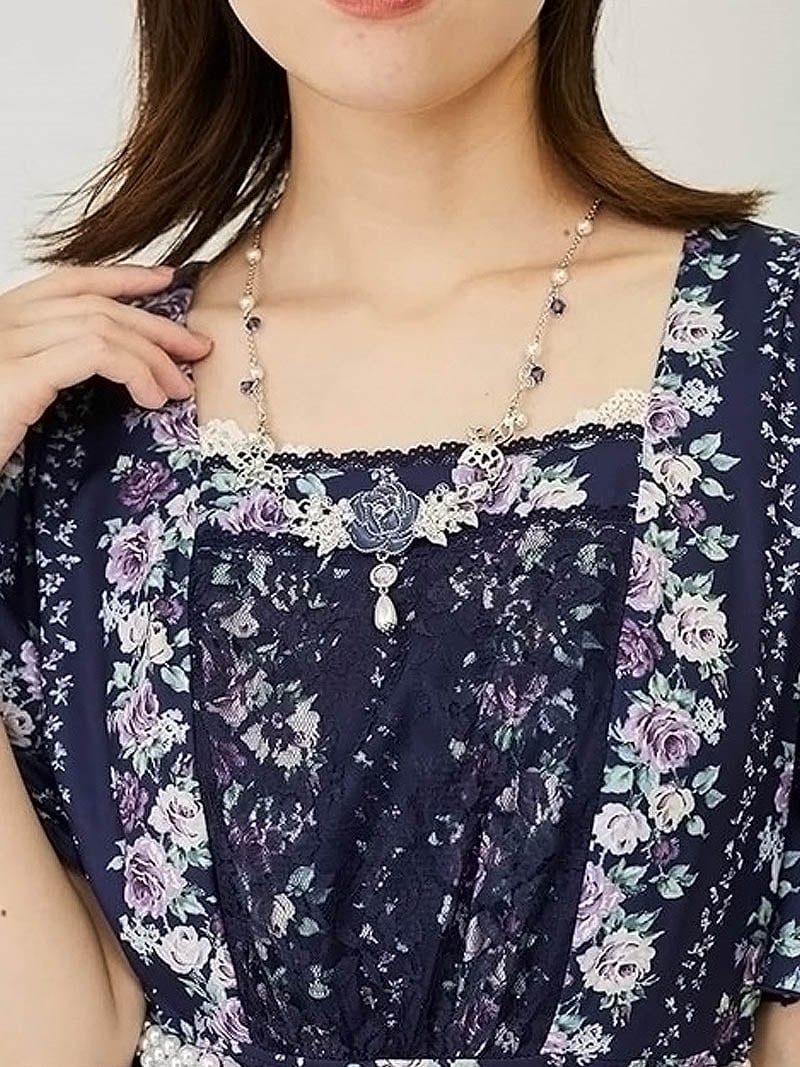 【楽天市場】【SALE／71%OFF】ステンドローズネックレス axes femme アクシーズファム アクセサリー・腕時計 ネックレス シルバー ゴールド【RBA_E】[Rakuten ...