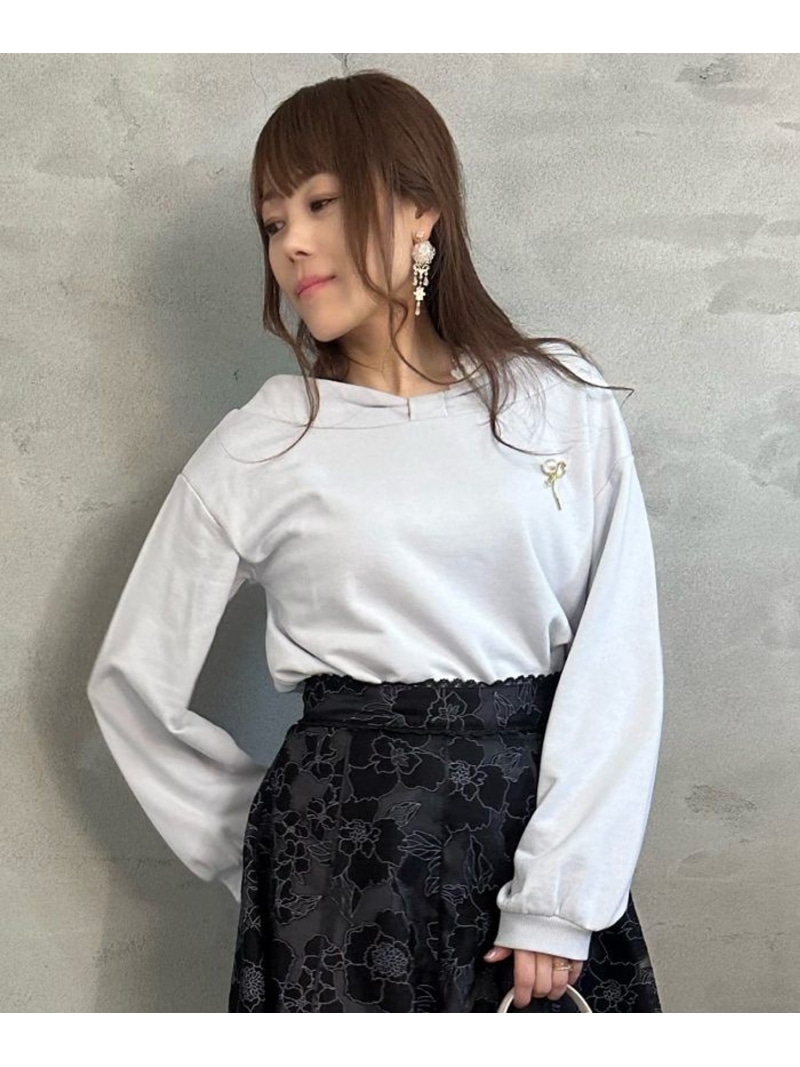 【楽天市場】【SALE／33%OFF】ブローチ付2WAYトレーナー axes femme アクシーズファム トップス カットソー・Tシャツ ブルー ブラック グレー【RBA_E ...