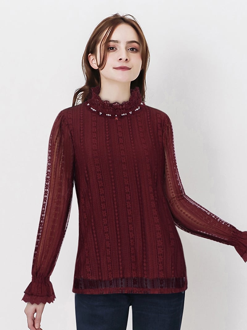 【楽天市場】【SALE／33%OFF】(W)総レースプチスタンドPO axes femme アクシーズファム トップス その他のトップス ブラック ホワイト レッド【RBA_E ...