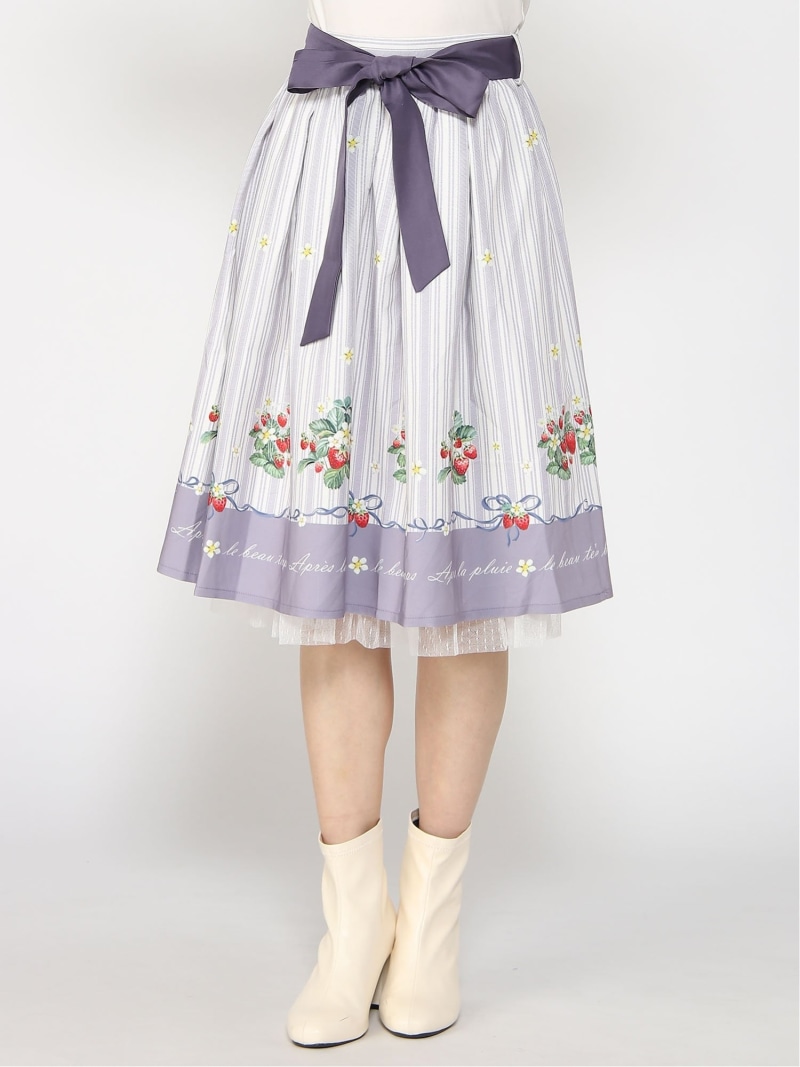 【楽天市場】【SALE／50%OFF】(W)ストロベリーストライプSK axes femme アクシーズファム スカート その他のスカート パープル レッド ブラック【RBA_E ...