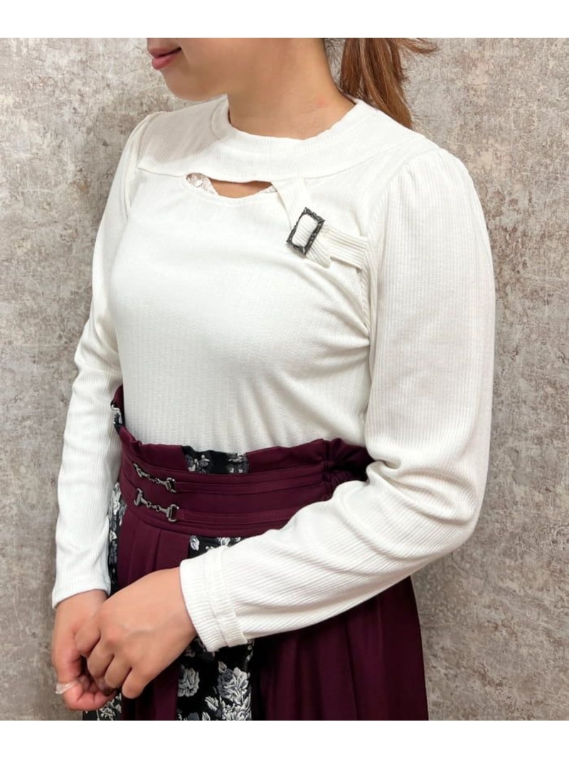 【楽天市場】【SALE／71%OFF】ベルトディティールトップス axes femme アクシーズファム トップス カットソー・Tシャツ ブラック ブラウン ホワイト【RBA_E ...