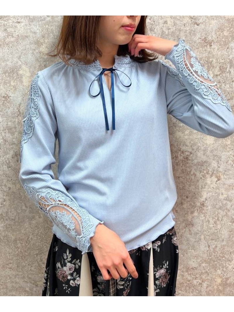 【楽天市場】【SALE／71%OFF】モチーフレースデザインプルオーバー axes femme アクシーズファム トップス カットソー・Tシャツ ブラック ホワイト ブルー【RBA_E ...