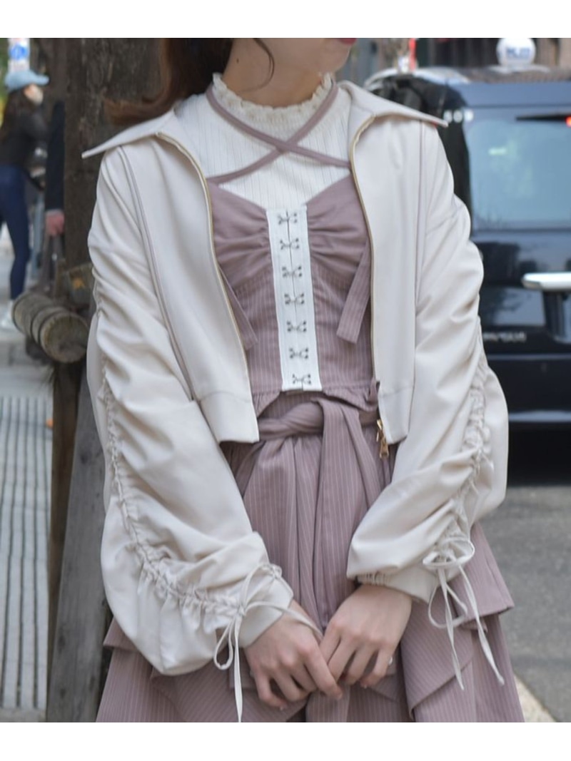 【楽天市場】【SALE／50%OFF】ドロストスリーブシャツブルゾン axes femme アクシーズファム ジャケット・アウター ブルゾン・ジャンパー ホワイト【RBA_E】[Rakuten ...