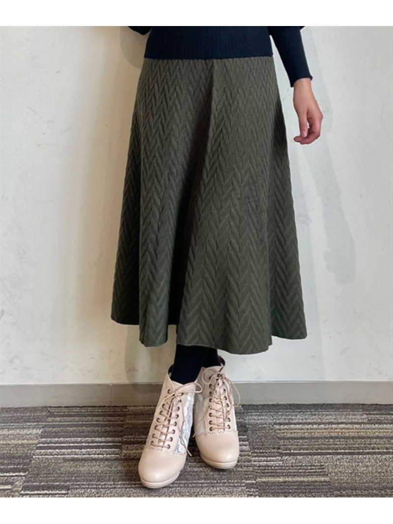 【楽天市場】【SALE／14%OFF】ヘリンボーンスカート axes femme アクシーズファム スカート その他のスカート ブラック ...