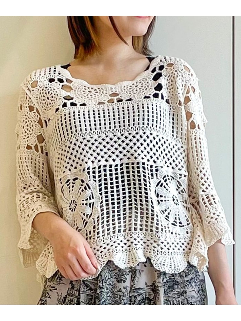 【楽天市場】【SALE／28%OFF】総レースプルオーバー axes femme アクシーズファム トップス カットソー・Tシャツ ホワイト ブラック【RBA_E】[Rakuten ...