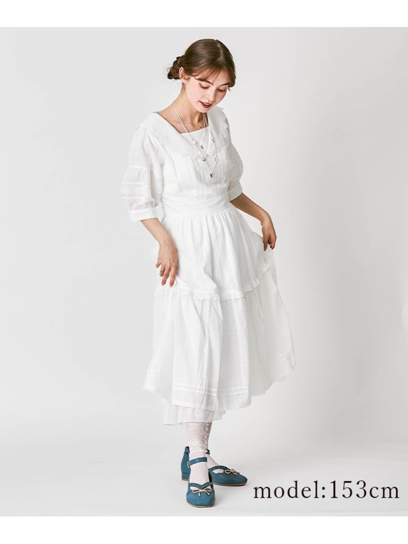 【楽天市場】コットンドーリーOP axes femme POETIQUE アクシーズファム ワンピース・ドレス シャツワンピース ブルー ブラック ホワイト【送料無料】[Rakuten ...