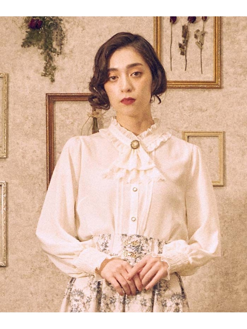 【楽天市場】【SALE／55%OFF】レースジャボ付ハイネックBL axes femme アクシーズファム トップス シャツ・ブラウス パープル ブラック ホワイト【RBA_E ...