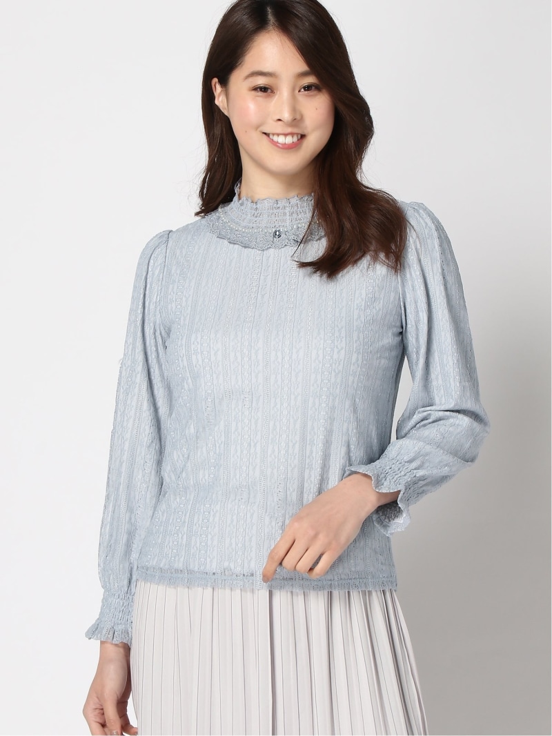 【楽天市場】【SALE／33%OFF】(W)プチスタンド総レースPO axes femme アクシーズファム トップス シャツ・ブラウス ブルー ホワイト ブラック【RBA_E ...