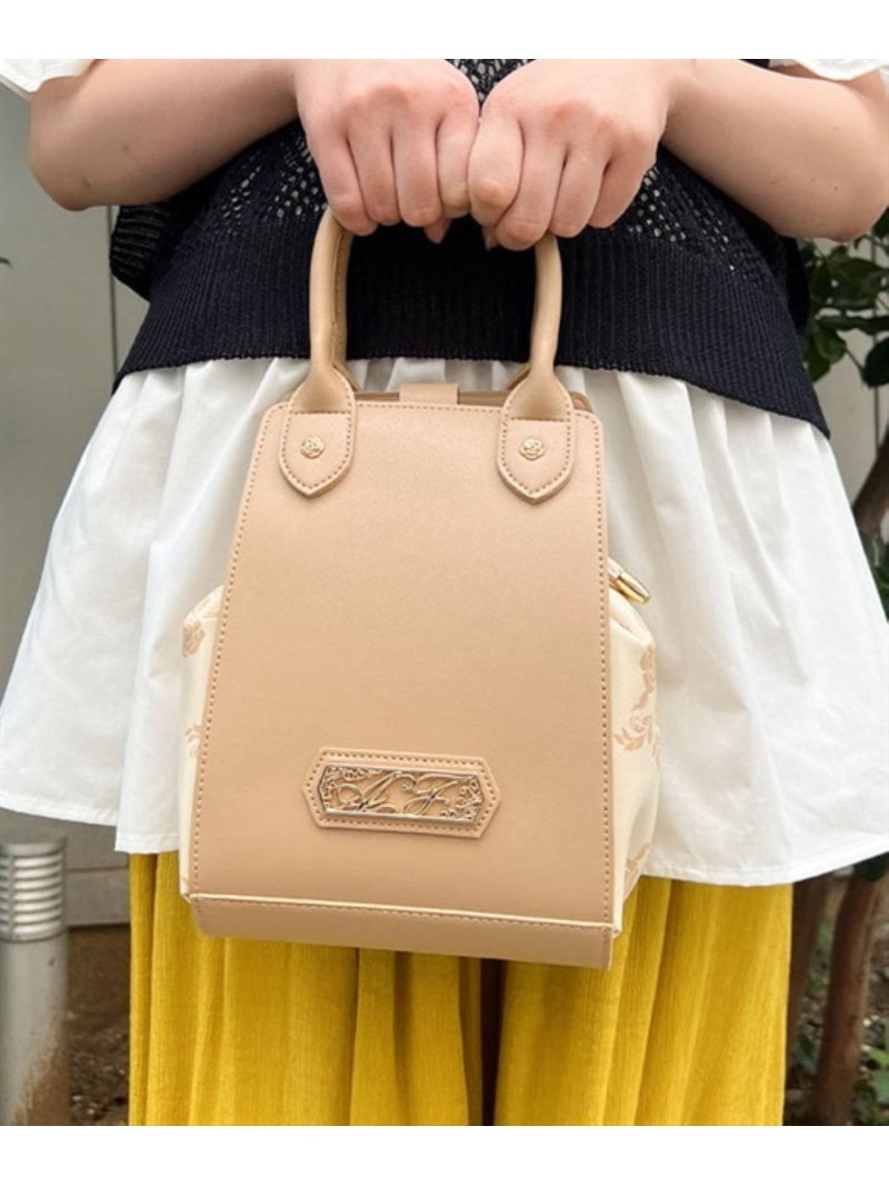 【楽天市場】【SALE／71%OFF】配色デザイン巾着バッグ axes femme アクシーズファム バッグ ボストンバッグ ベージュ レッド ブラック【RBA_E】[Rakuten ...