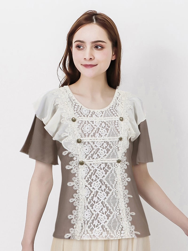 【楽天市場】【SALE／74%OFF】(W)ナポレオン風プルオーバー axes femme アクシーズファム トップス その他のトップス ブラック ブラウン ホワイト【RBA_E ...