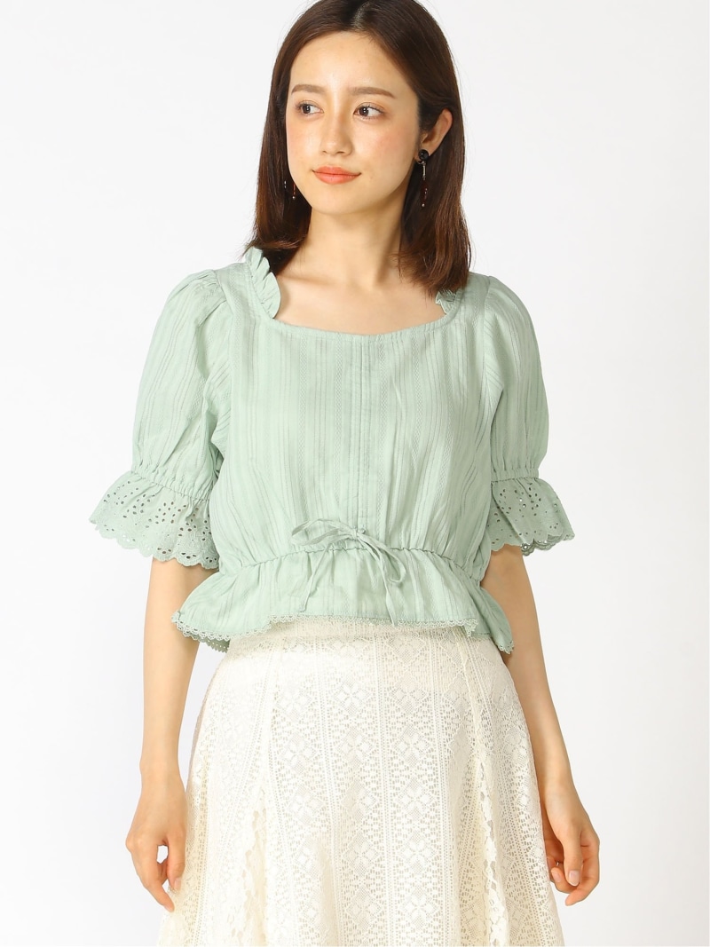 【楽天市場】【SALE／69%OFF】(W)コットンドロストフリルBL axes femme アクシーズファム トップス シャツ・ブラウス グリーン ホワイト ブラック【RBA_E ...