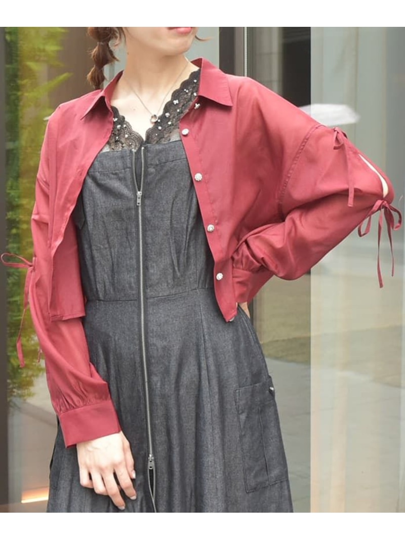 【楽天市場】【SALE／28%OFF】リボン付ラメシアーシャツ axes femme アクシーズファム トップス シャツ・ブラウス ホワイト レッド ブラウン【RBA_E】[Rakuten ...